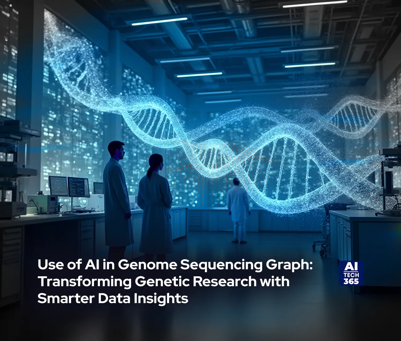 AI in genome sequencing graph, transforming genetic research